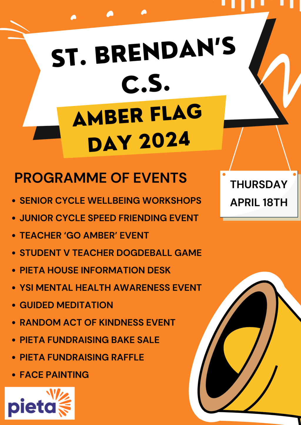 Amber Flag Day Activities | St. Brendan's Community School